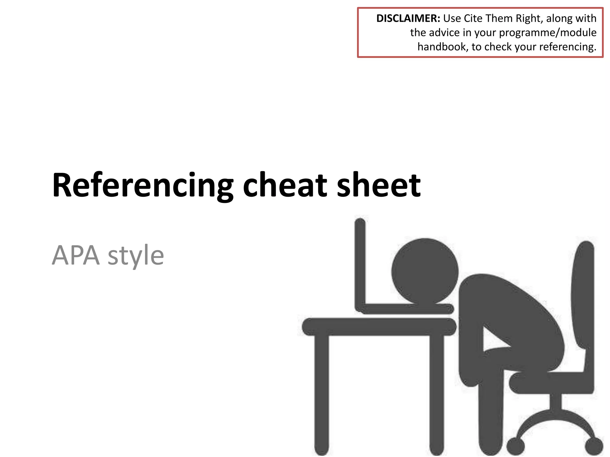 Referencing cheat sheet | PPTX