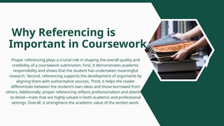 Referencing Techniques That Strengthen Coursework Submissions | PPTX