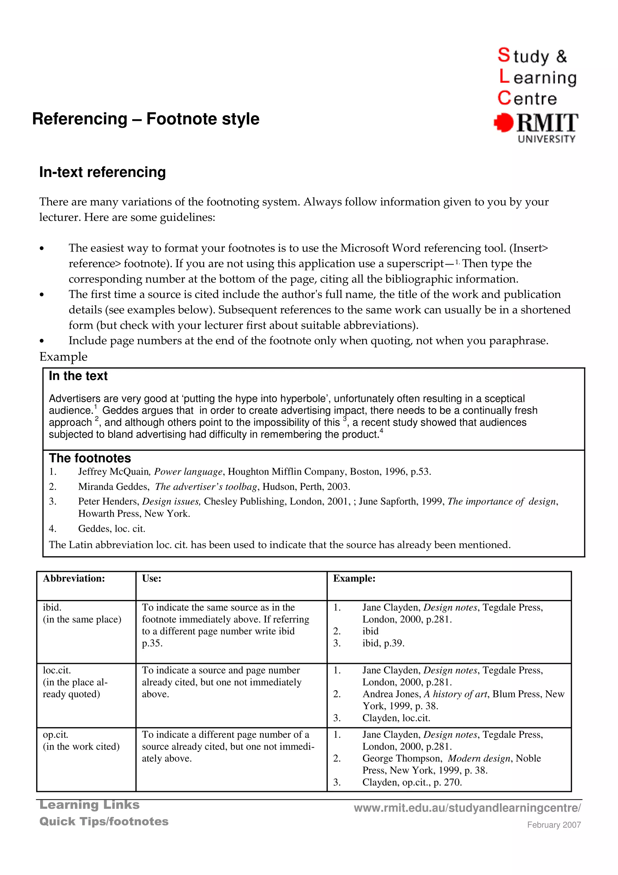 Referencing footnote | PDF