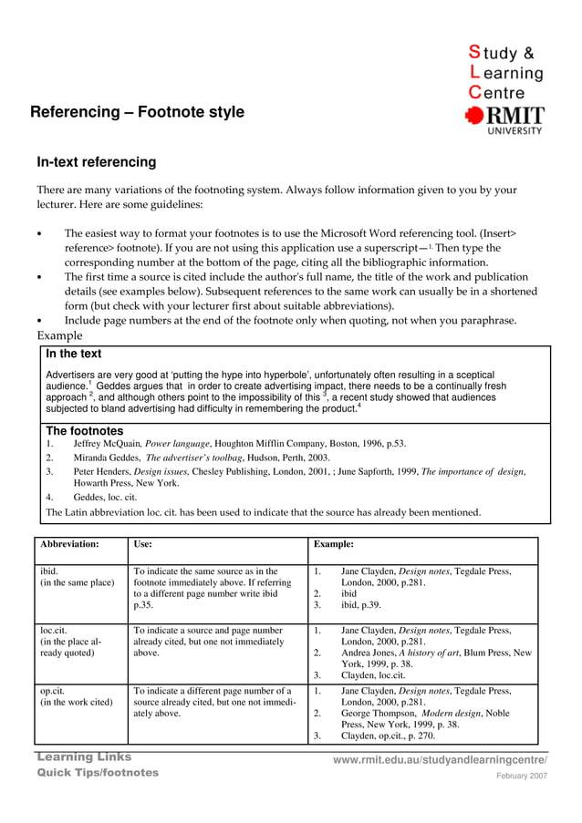 Referencing footnote | PDF
