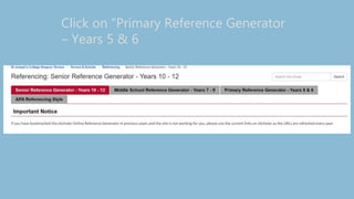 Referencing generator with change | PPT