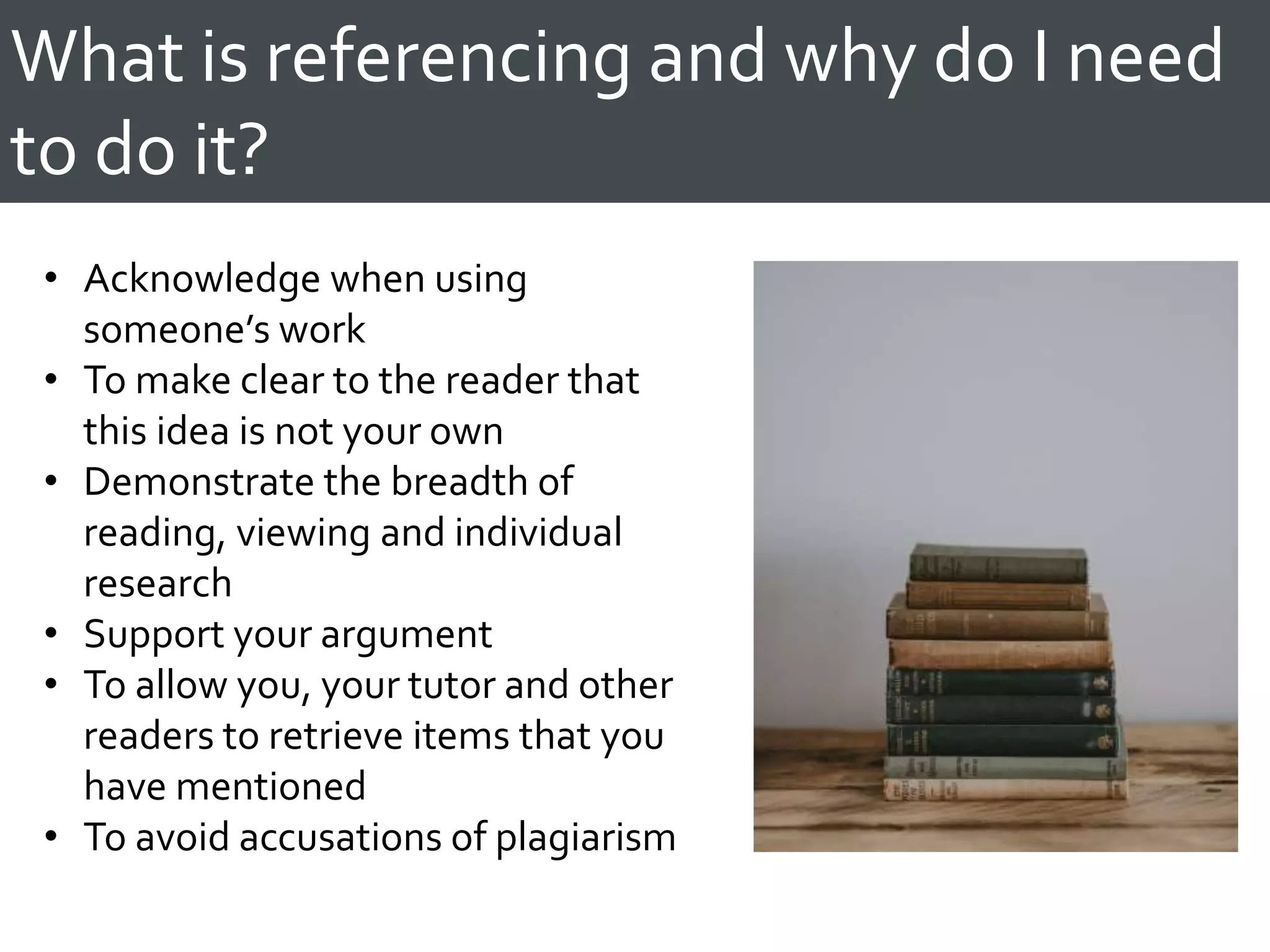 Managing those references: referencing help for your MSc project | PPTX