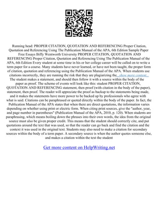 Referencing In Essays | PDF