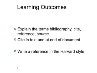 Referencing jan09 | PPT | Books and Literature
