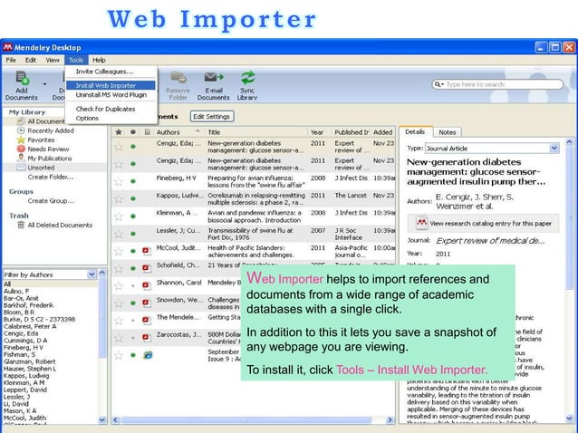 Mendeley Reference Management Software: a free reference tool to share ...