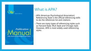 TSLB3023 English for Academic Purposes (EAP) - Referencing skills - APA ...