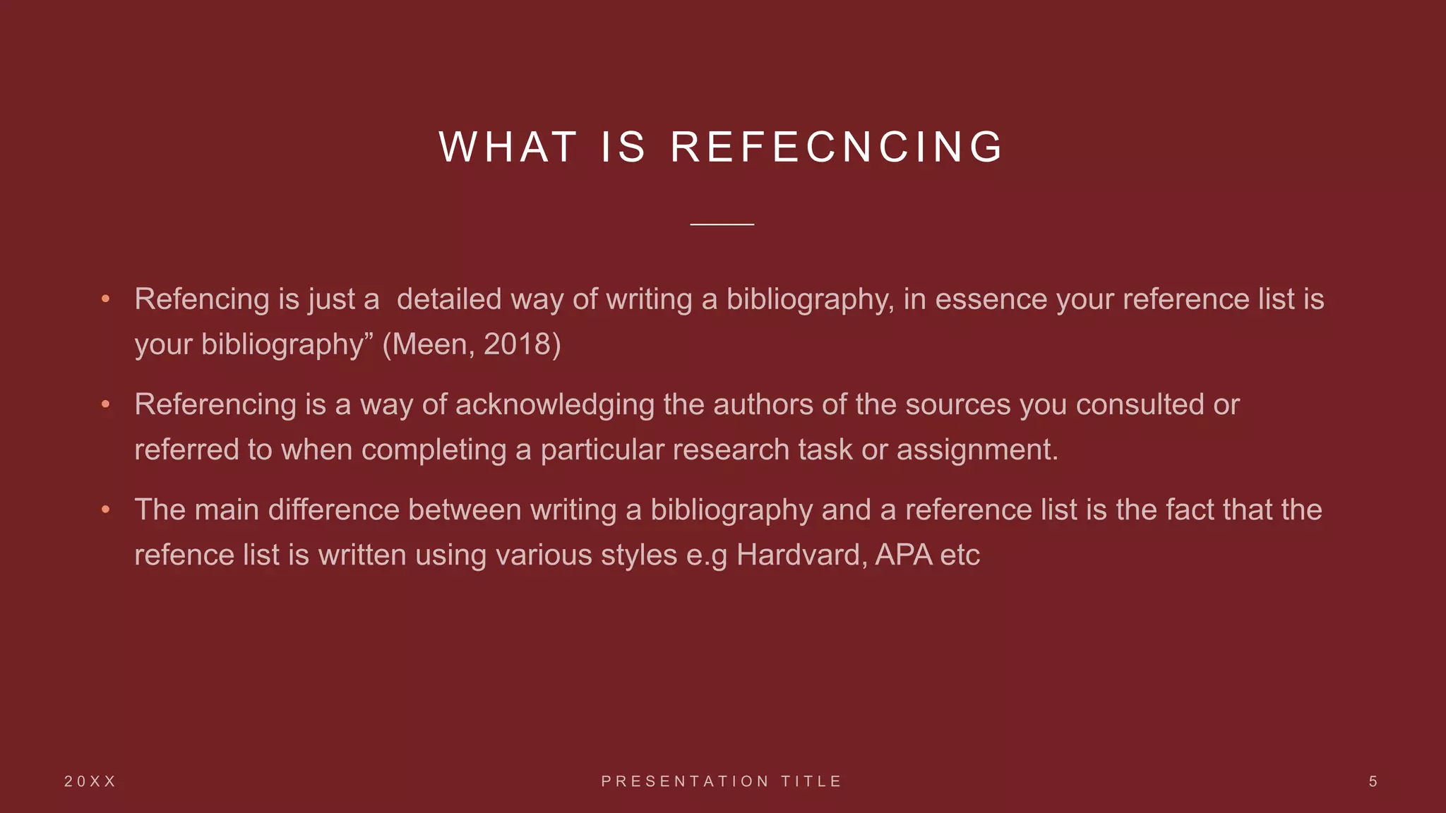 An introduction to referencing | PPTX | Resume Writing and Advice | Job Search