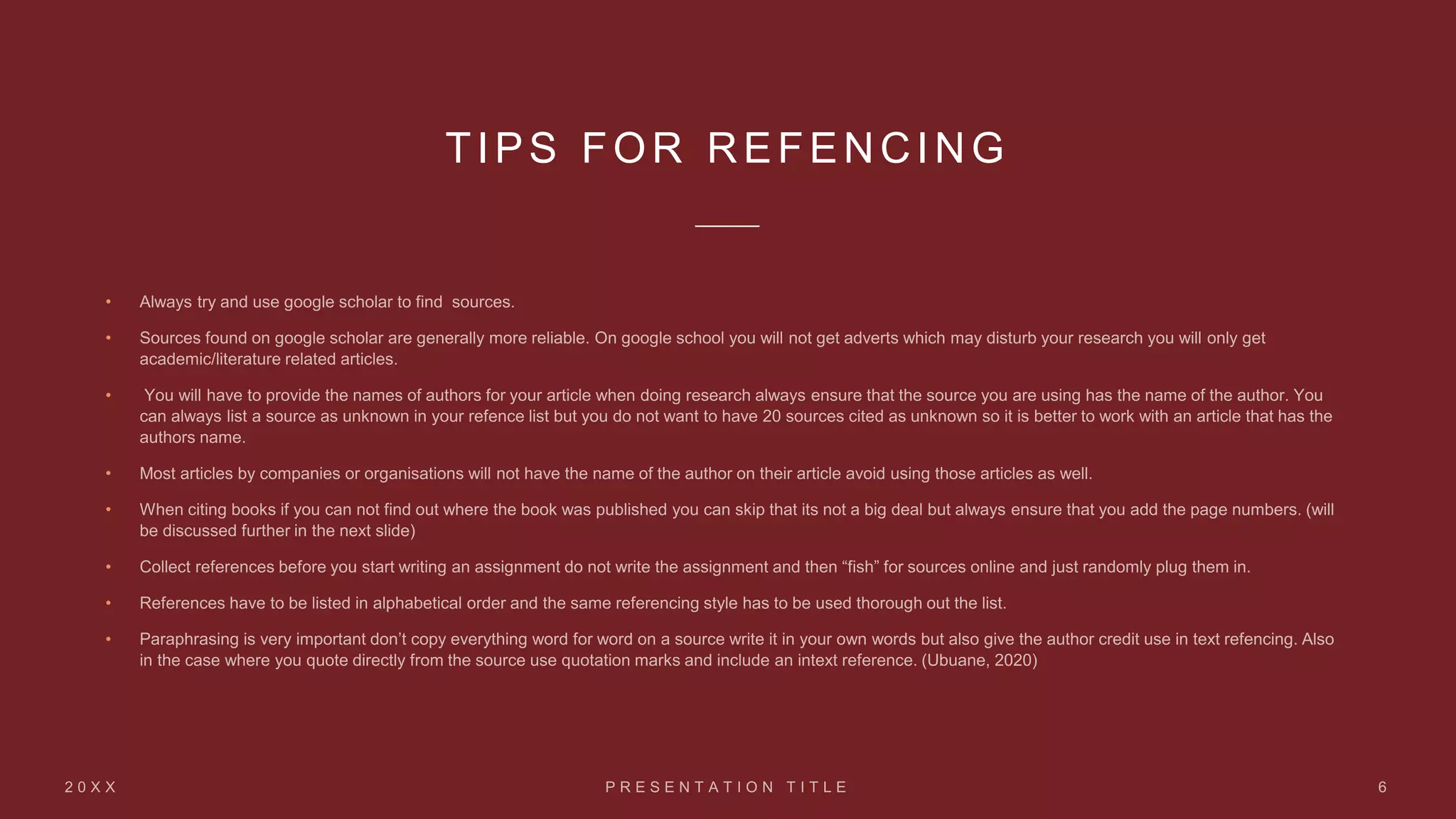 An introduction to referencing | PPTX | Resume Writing and Advice | Job ...