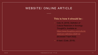 An introduction to referencing | PPT