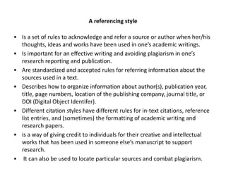 Referencing style | PPTX