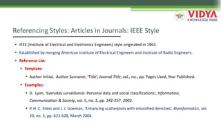Referencing and Its Styles | PPTX