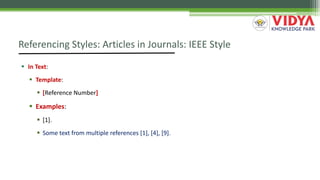 Referencing and Its Styles | PPTX