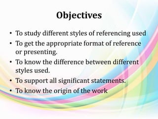 Referencing styles | PPTX