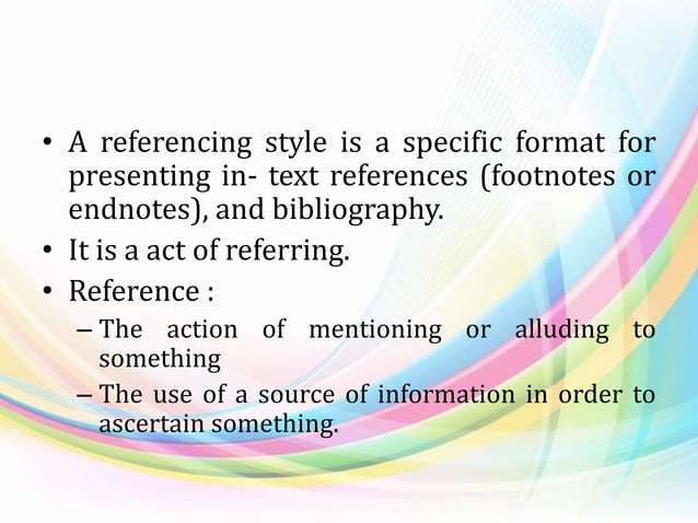Referencing styles | PPTX | Educational Assessment | Education