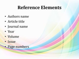 Referencing styles | PPTX