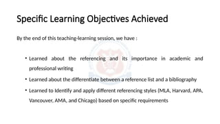 Referencing styles.pptx- Dr. Debendra Suman | PPTX