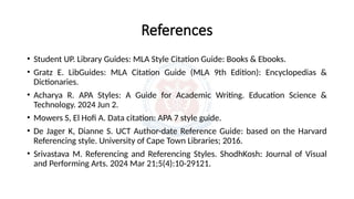 Referencing styles.pptx- Dr. Debendra Suman | PPTX