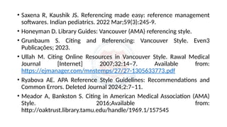 Referencing styles.pptx- Dr. Debendra Suman | PPTX