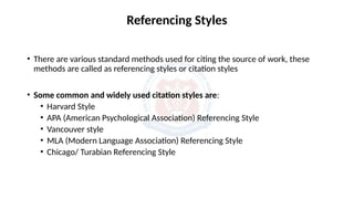Referencing styles.pptx- Dr. Debendra Suman | PPTX