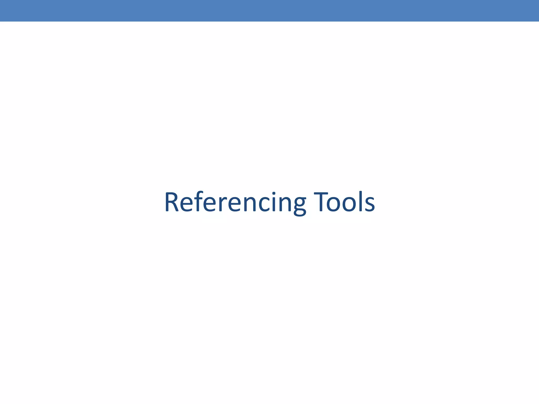 Referencing styles & Bibliography | PPTX
