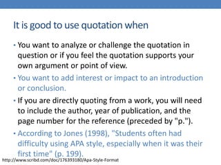 Referencing styles & Bibliography | PPTX