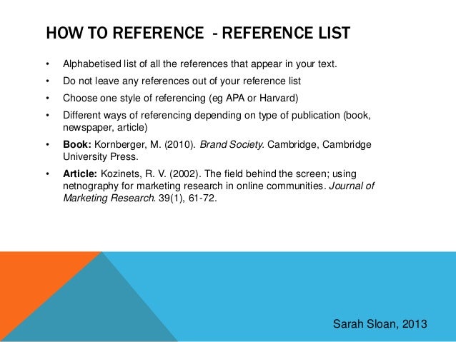 All about Academic Referencing - why, when & how to reference