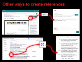 Referencing workshop PDE 3rd years | PPT