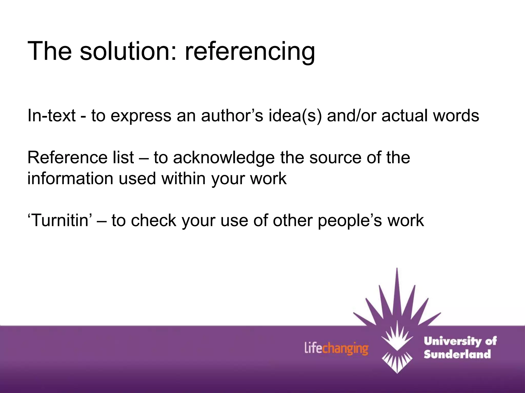 Referencing workshop sample | PPTX