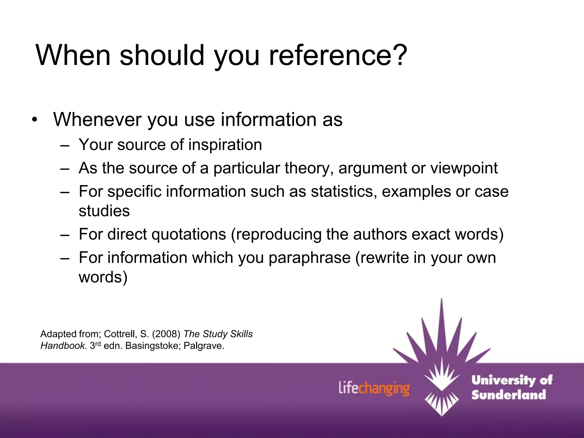 Referencing workshop sample | PPTX