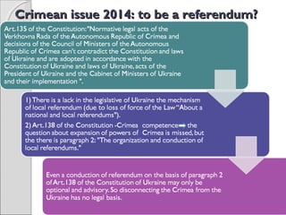 Referendum: concept and types (Ukraine) | PPT