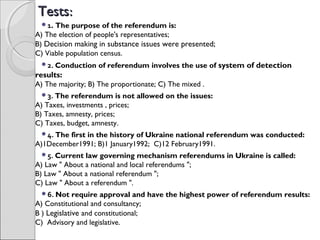 Referendum: concept and types (Ukraine) | PPT