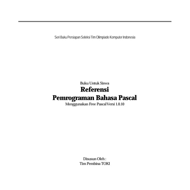 Referensi pemrograman bahasa pascal | PDF