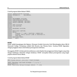 Referensi pemrograman bahasa pascal | PDF