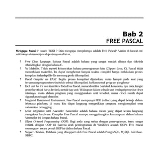 Referensi pemrograman bahasa pascal | PDF
