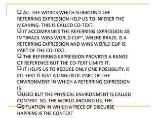 Referential and attributive uses chapter 3, George Yule | PPT