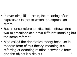 Referential_Theory A semantic theory to define function of words! | PPT