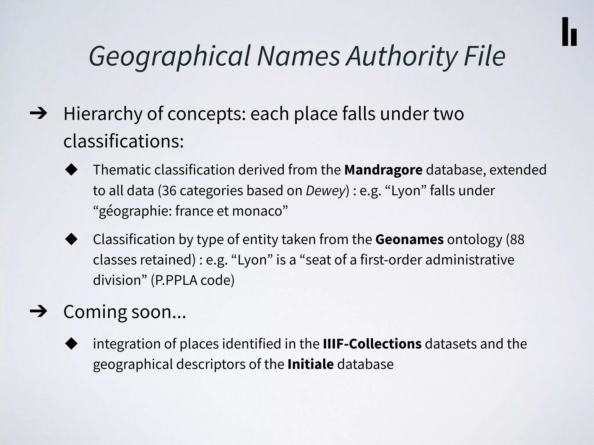 The Biblissima Authority File of Geographical Names | PPT