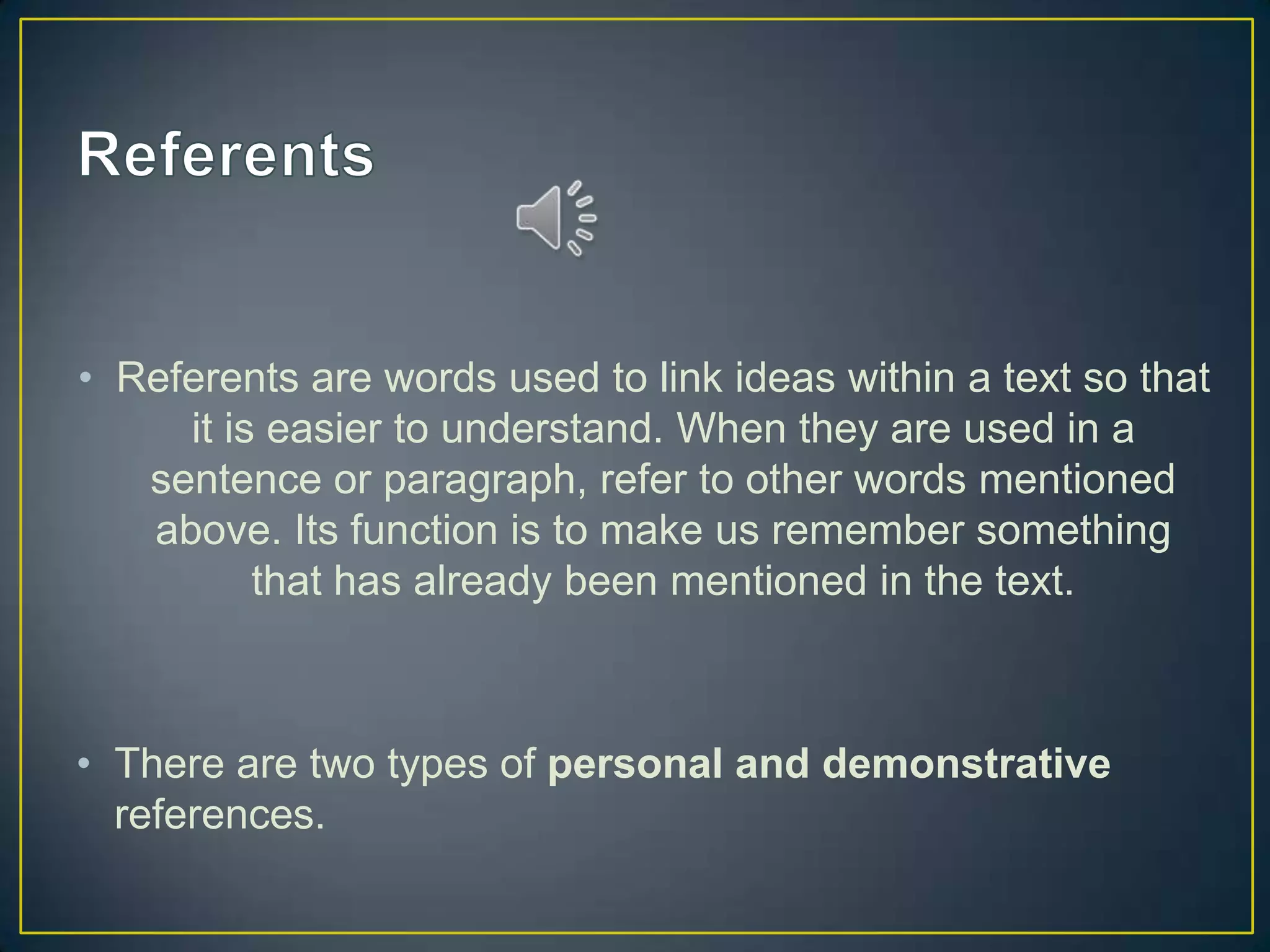 Referents* | PPTX