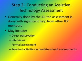 Referral and assessment for assistive technology (raat | PPTX
