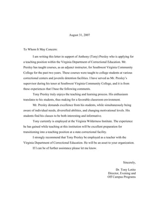 Reference Letter Bundle | PDF