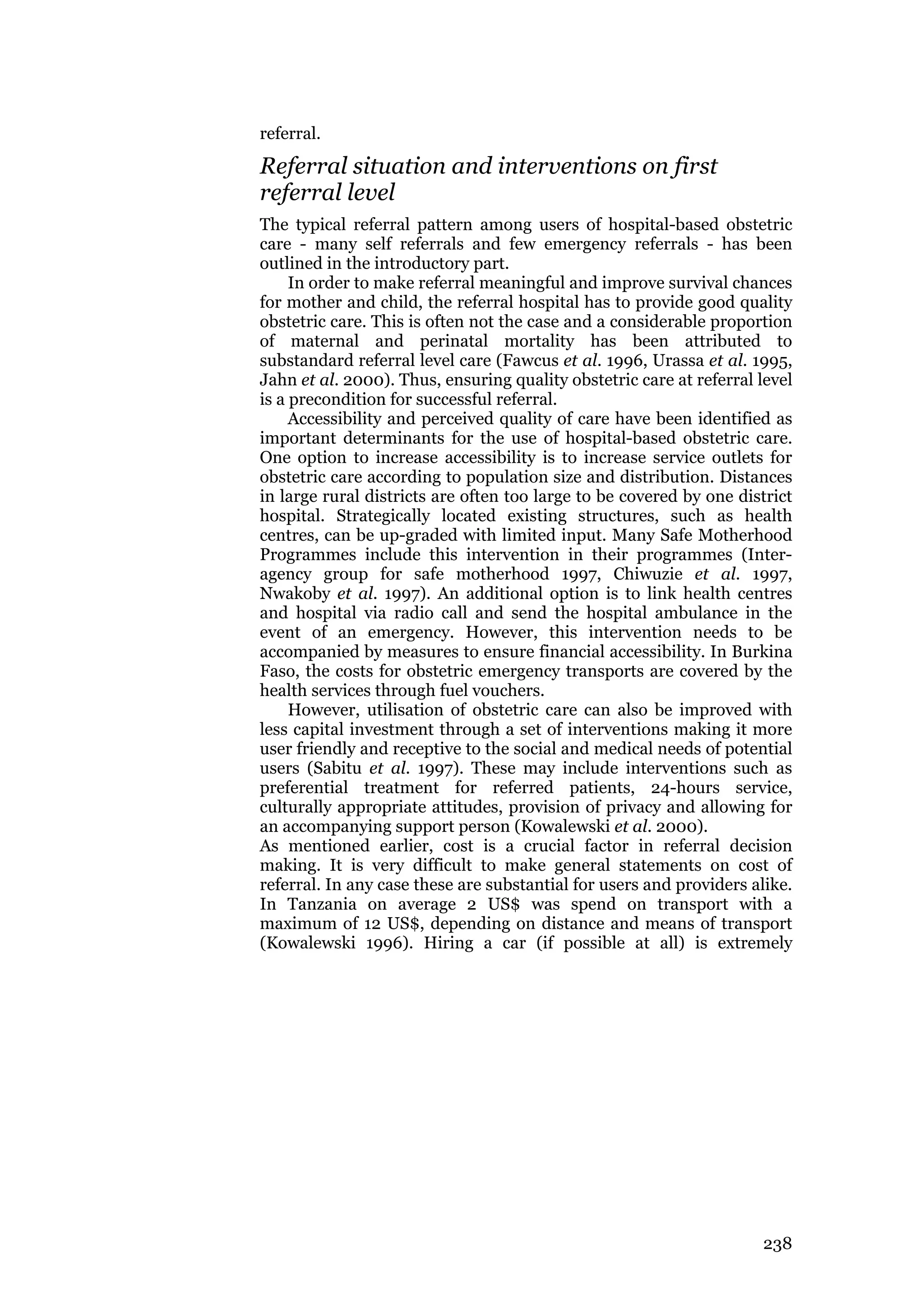 Referral in pregnancy and childbirth | PDF