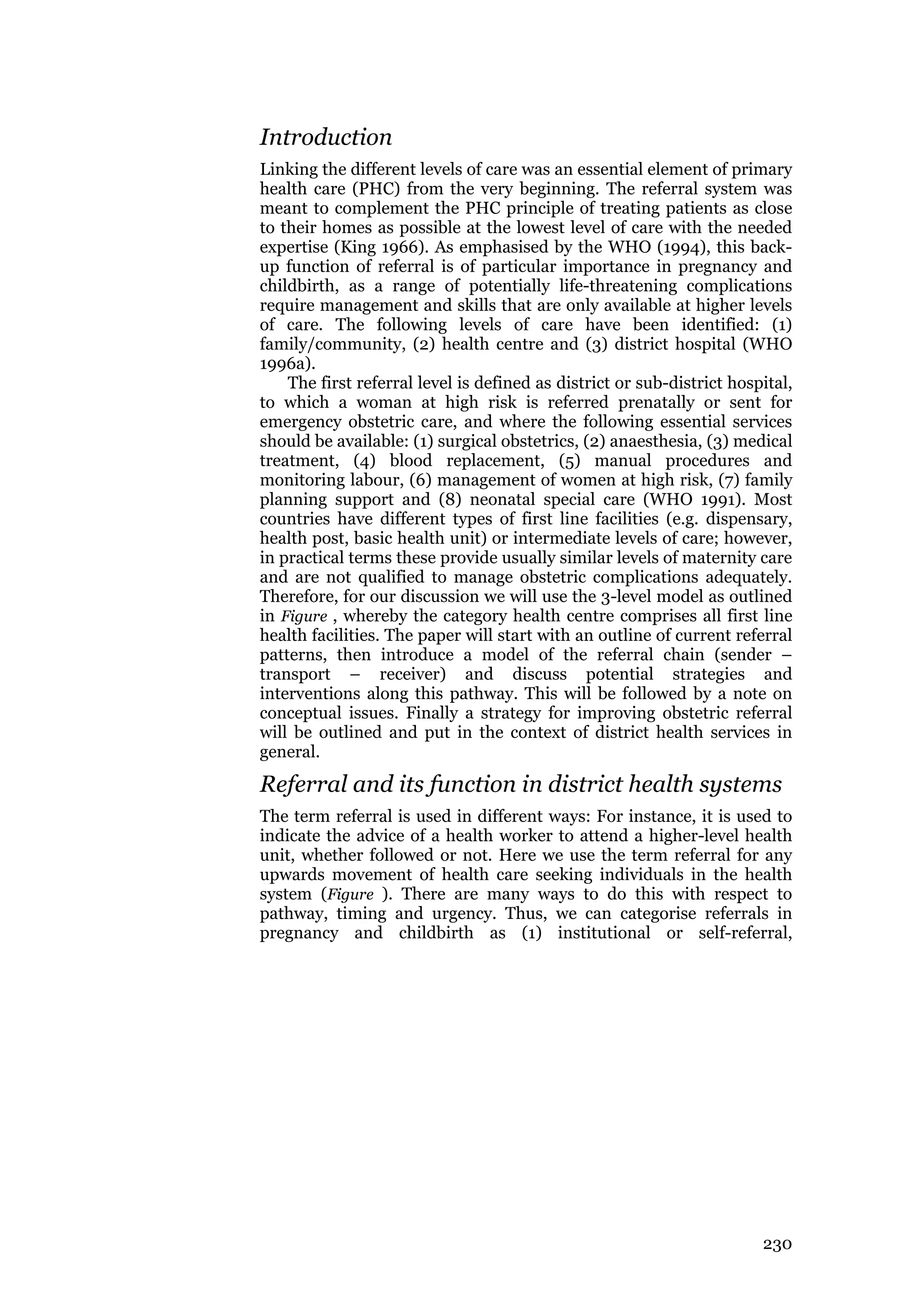 Referral in pregnancy and childbirth | PDF