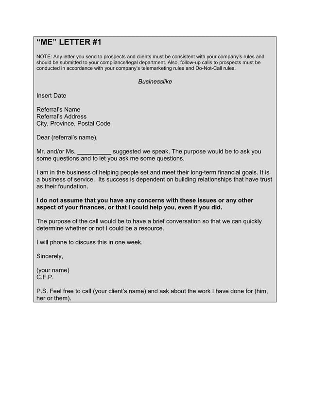 Referral Letter Samples | PDF | Phone Services | Home Utilities