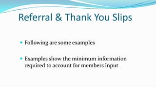 BNI Referral & Thank You slips | PPTX