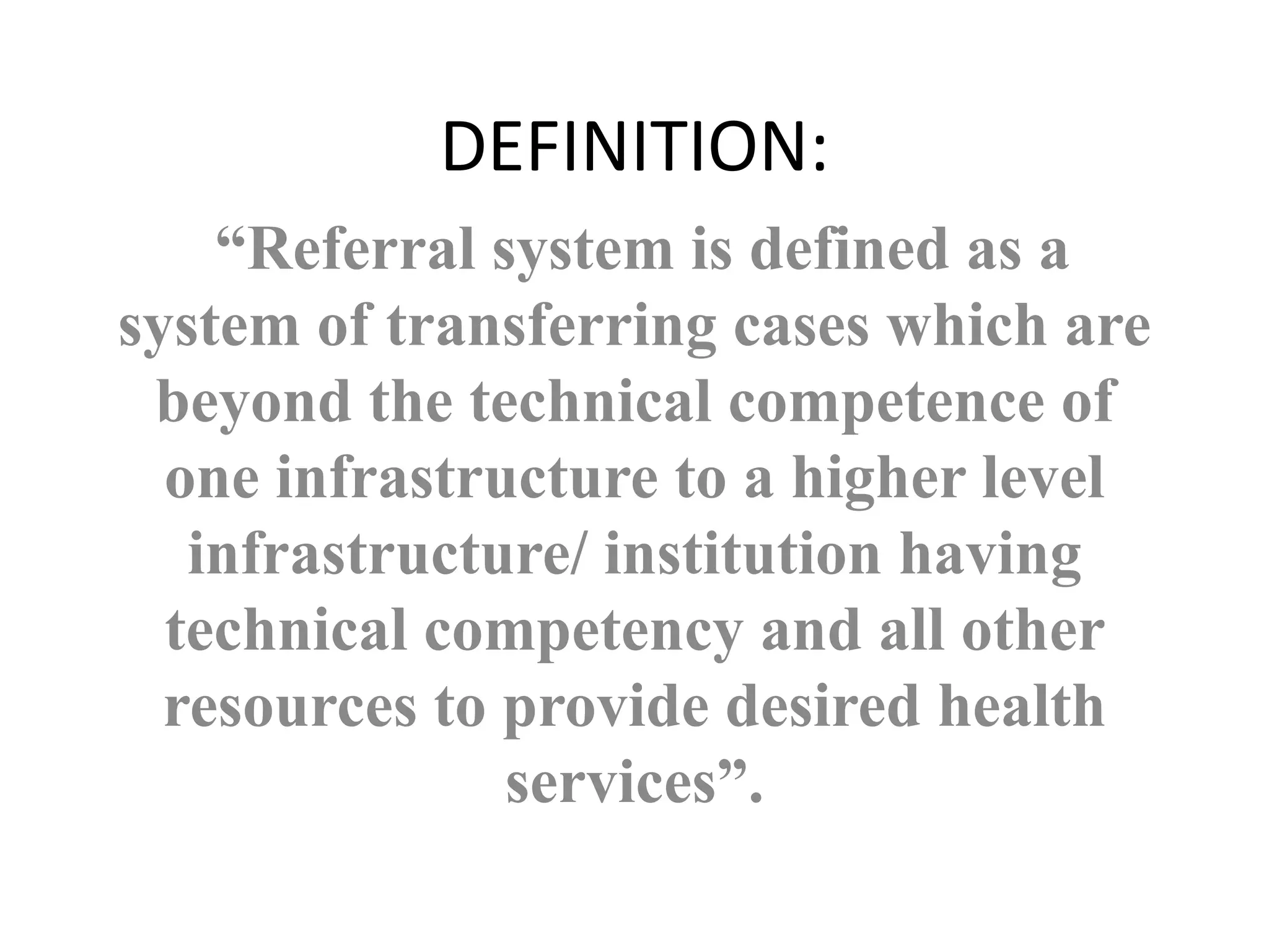 Referral system Community Health Nursing | PPTX