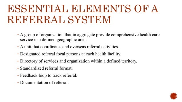 Referral System.pptxbsc nursing community health nursing | PPTX