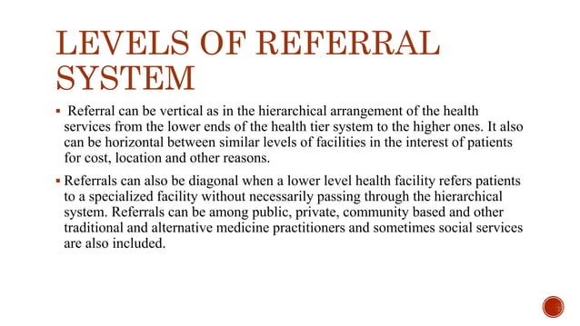 Referral System.pptxbsc nursing community health nursing | PPTX