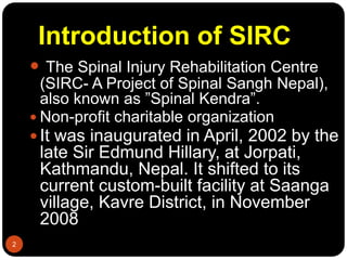 SIRC Referral | PPTX | Physical Therapy | Wellness