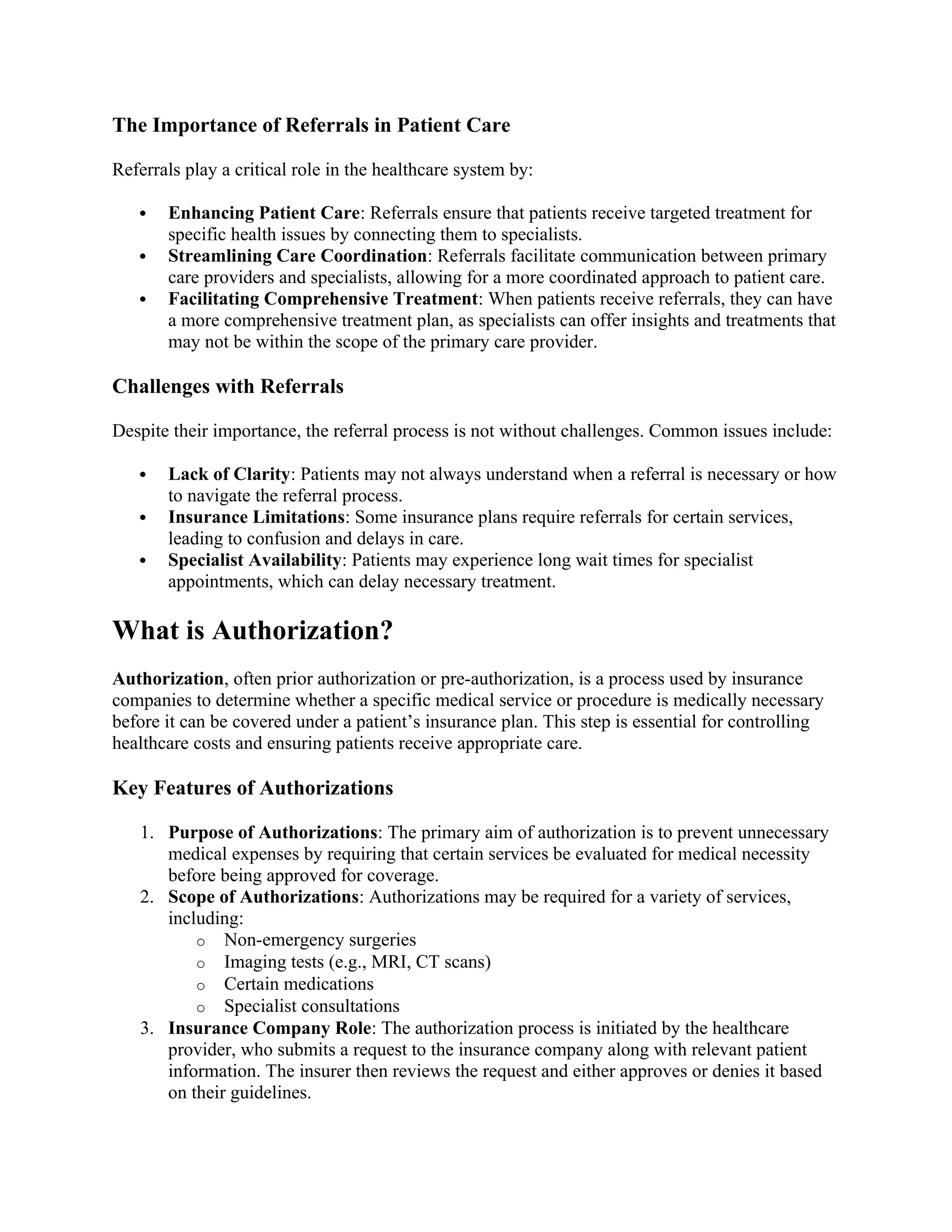 Referral vs. Authorization: Understanding the Key Differences in ...