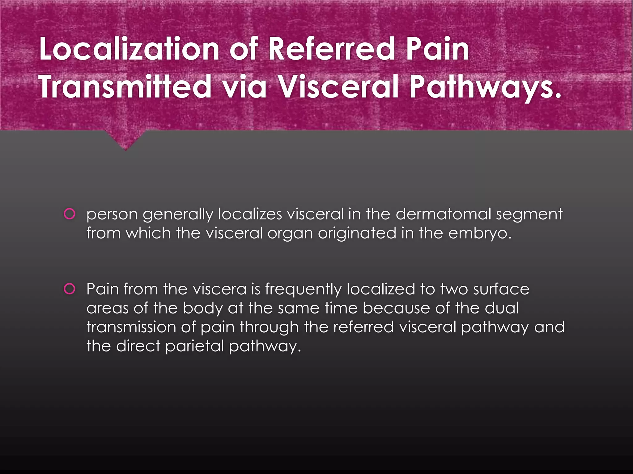 Referred Pain (Physiology Seminar) | PPTX